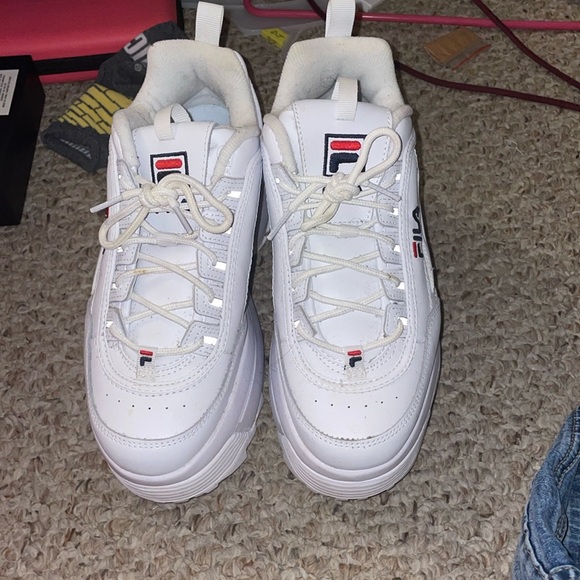 Fila | Shoes | Fila Disruptor Ii Wedge Sneakers Platform White Shoes ...